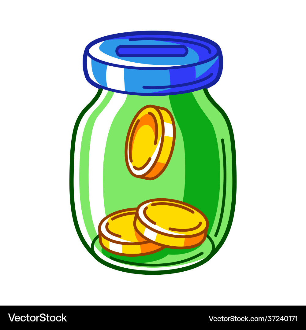 Bank with coins banking Royalty Free Vector Image