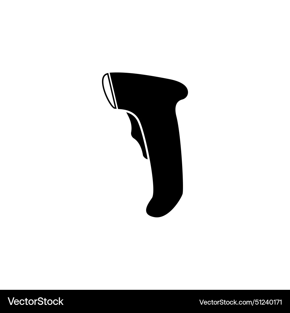 Barcode scanner flat icon Royalty Free Vector Image