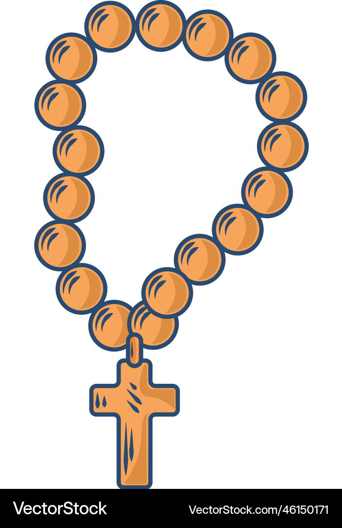 Catholic rosary icon Royalty Free Vector Image