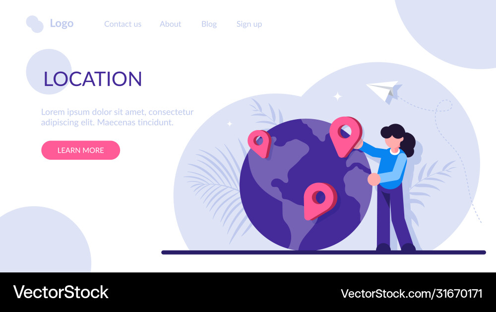 Concept geographic location world navigation Vector Image