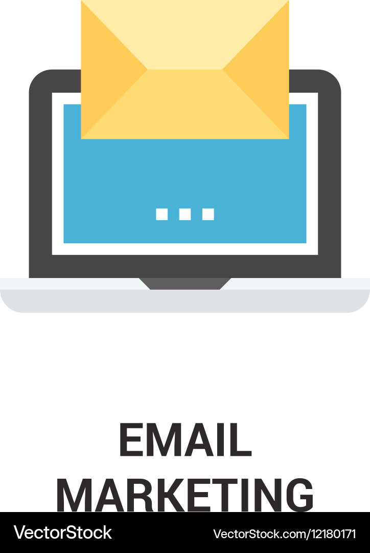 Email marketing icon concept Royalty Free Vector Image