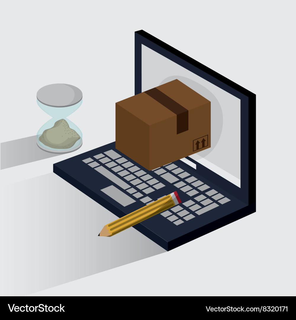 Express delivery box design Royalty Free Vector Image