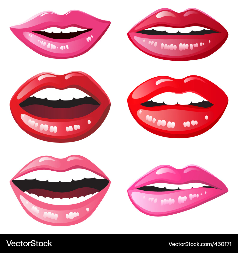 Glossy Lips Royalty Free Vector Image Vectorstock