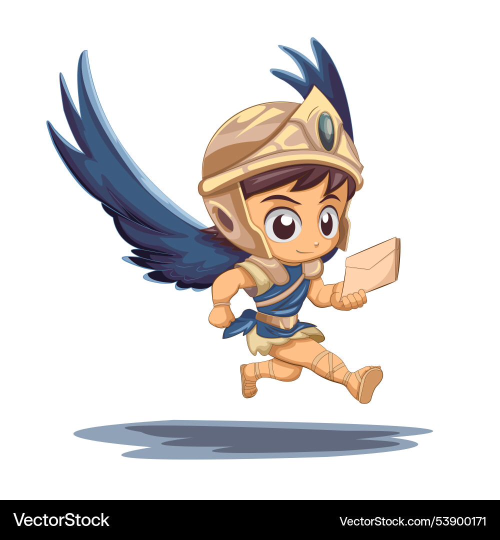 Hermes Greek Mythology Greek God Hermes Running With A Letter Royalty