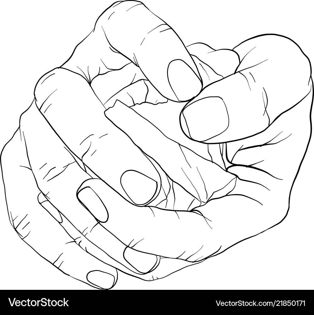 Hand tearing paper Royalty Free Vector Image - VectorStock