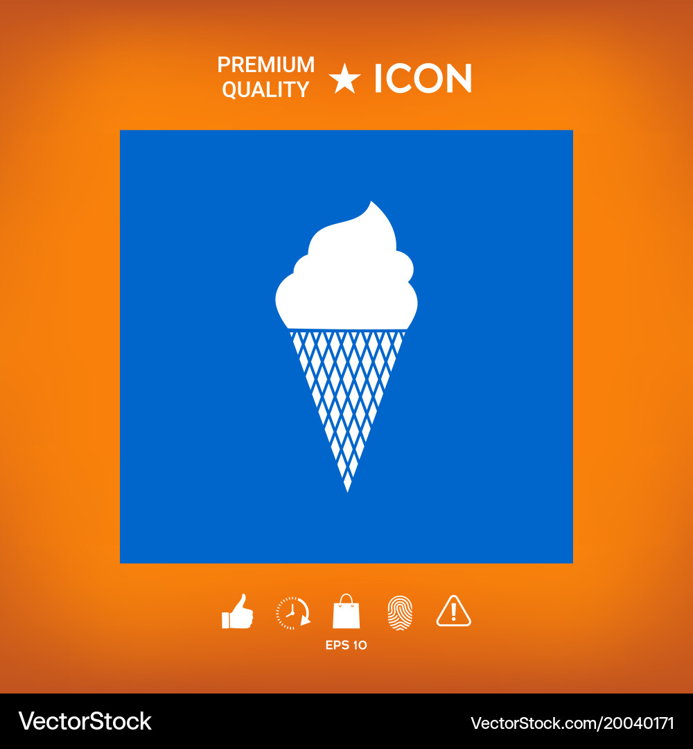 Ice cream symbol icon Royalty Free Vector Image