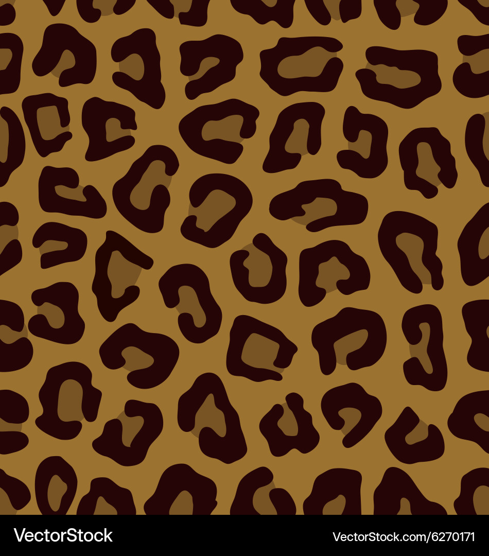 Leopard pattern in brown Royalty Free Vector Image