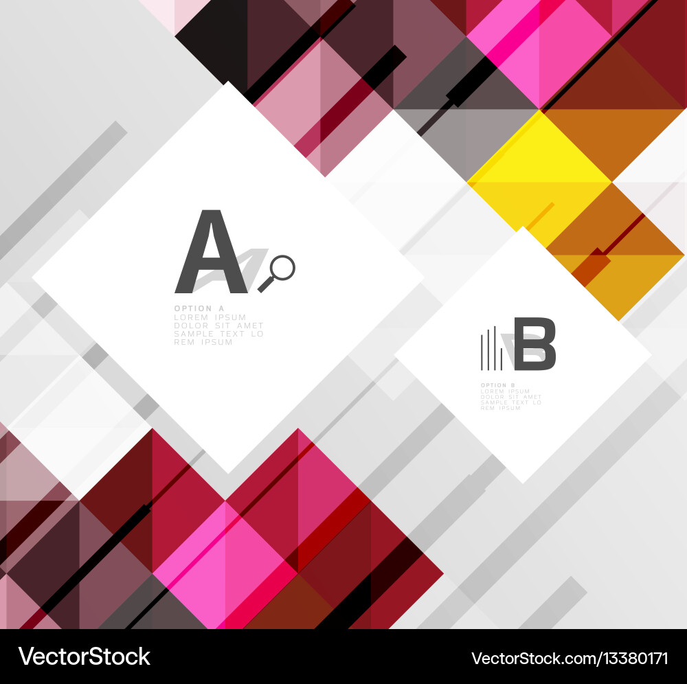 Minimalistic square shapes abstract background Vector Image