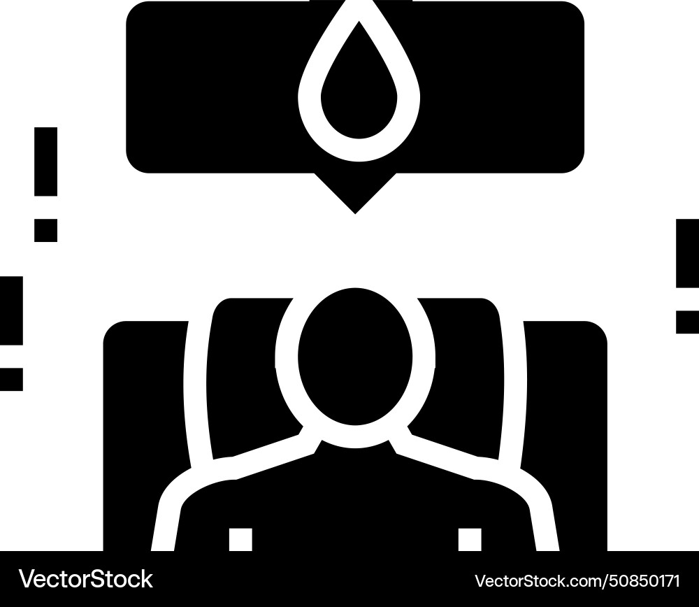 Nocturia urology glyph icon Royalty Free Vector Image