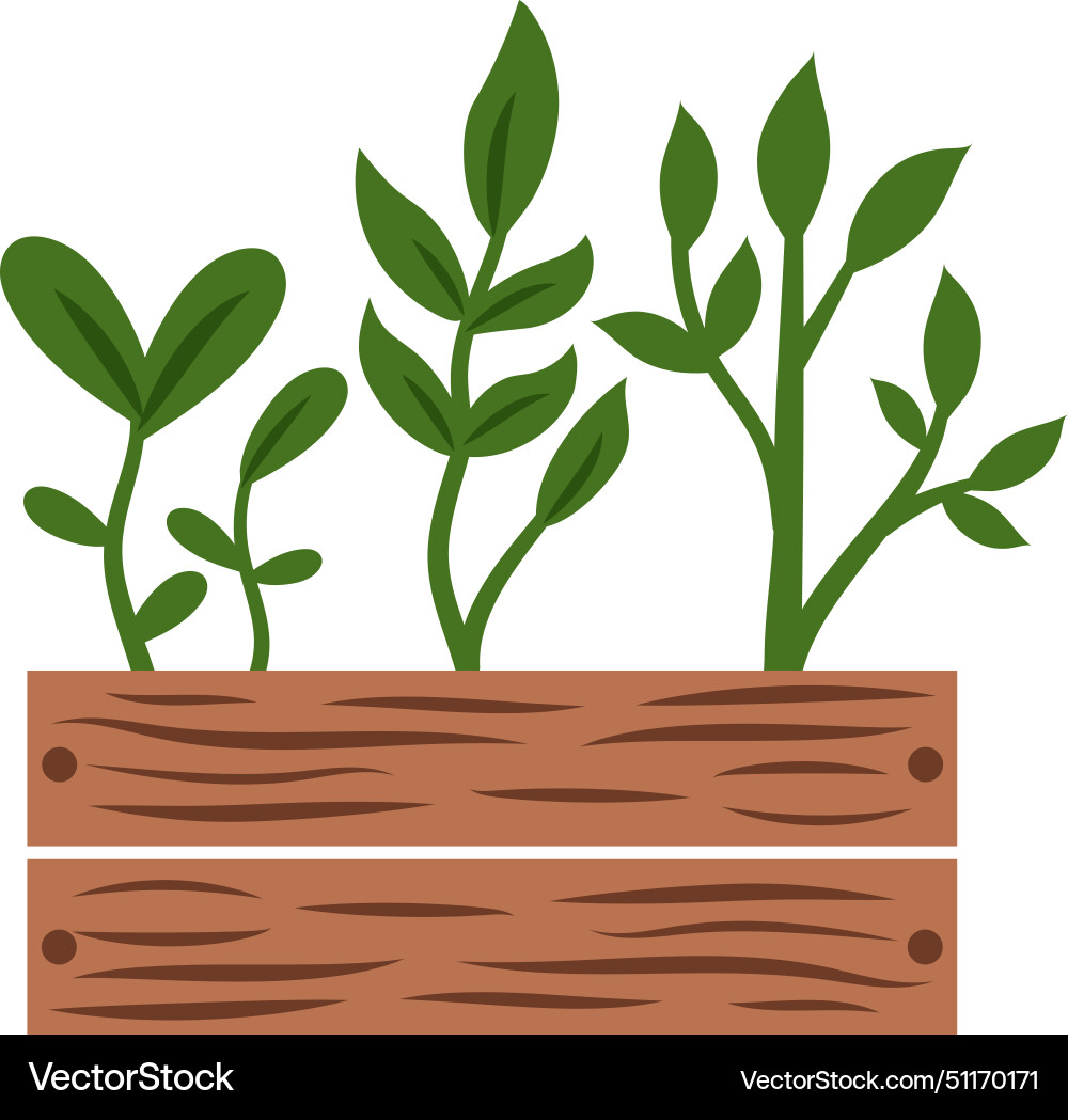 Planting equipment plants Royalty Free Vector Image