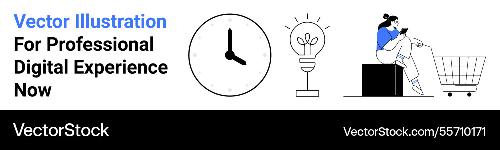 Professional digital experience concepts Vector Image