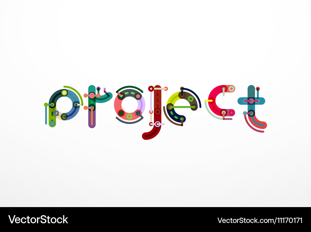 Project word letter banner Royalty Free Vector Image