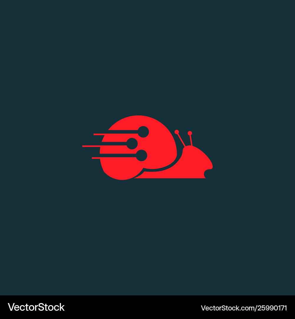 Snail electronic logo design digital Royalty Free Vector