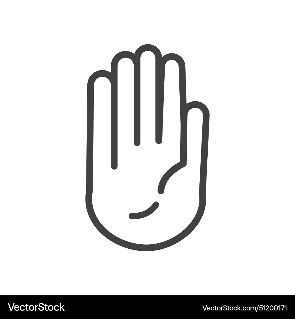 Stop hand gesture Royalty Free Vector Image - VectorStock