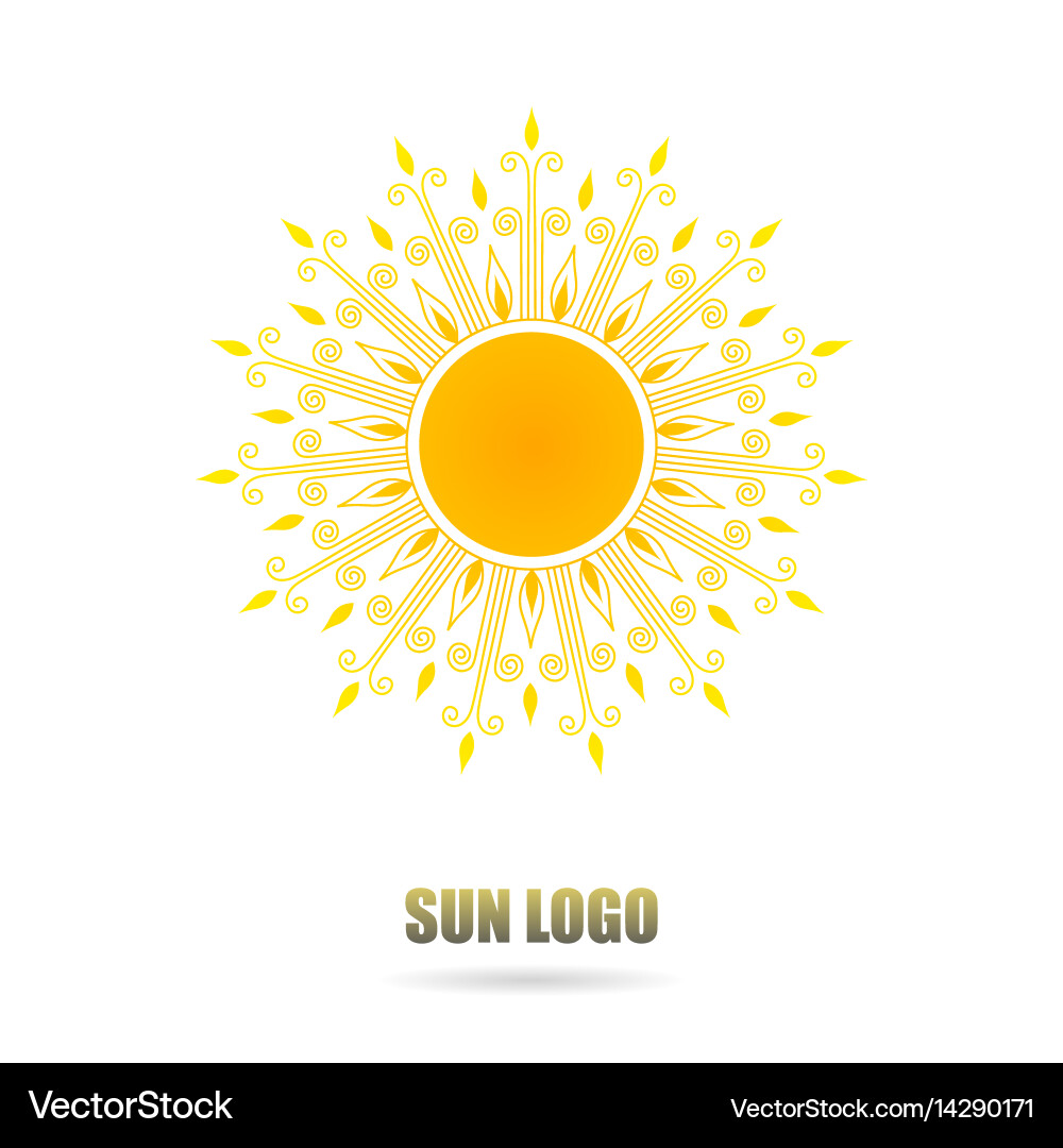 Sun logo Royalty Free Vector Image - VectorStock
