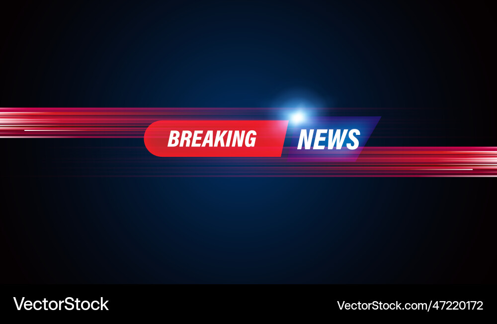 Abstract breaking news concept background urgent Vector Image