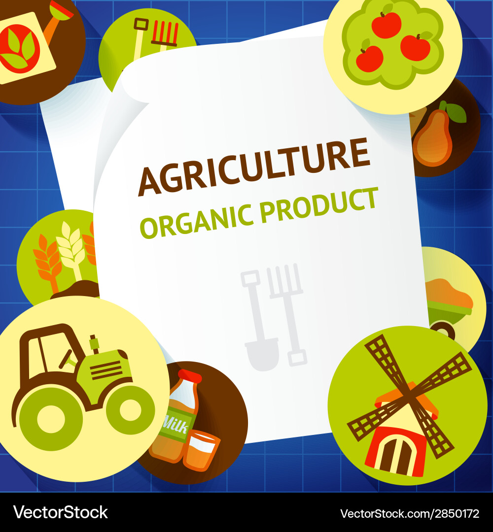 Agriculture background template Royalty Free Vector Image
