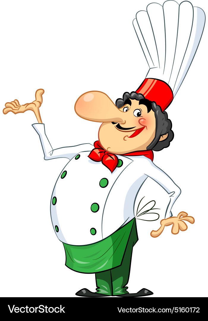 Cheerful Cook Royalty Free Vector Image - VectorStock