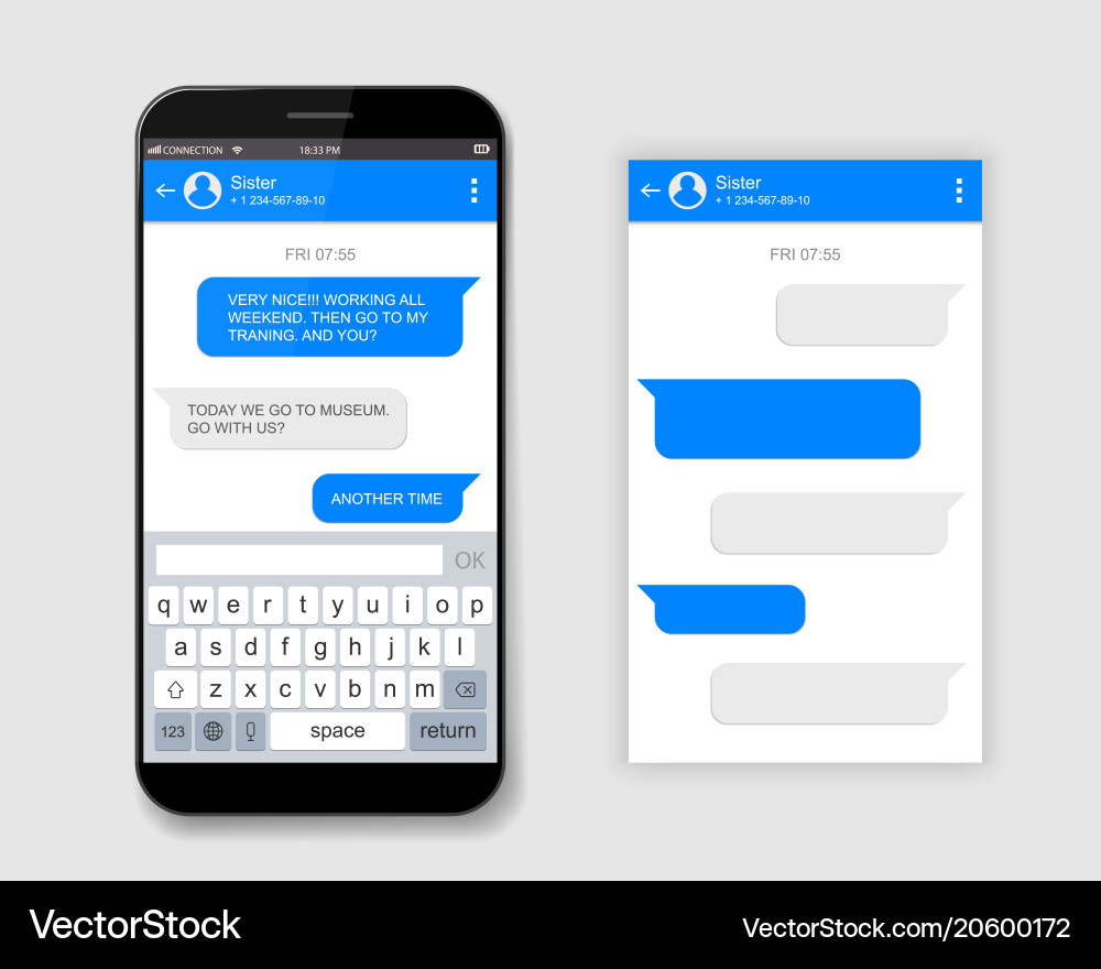 Creative of messenger window Royalty Free Vector Image