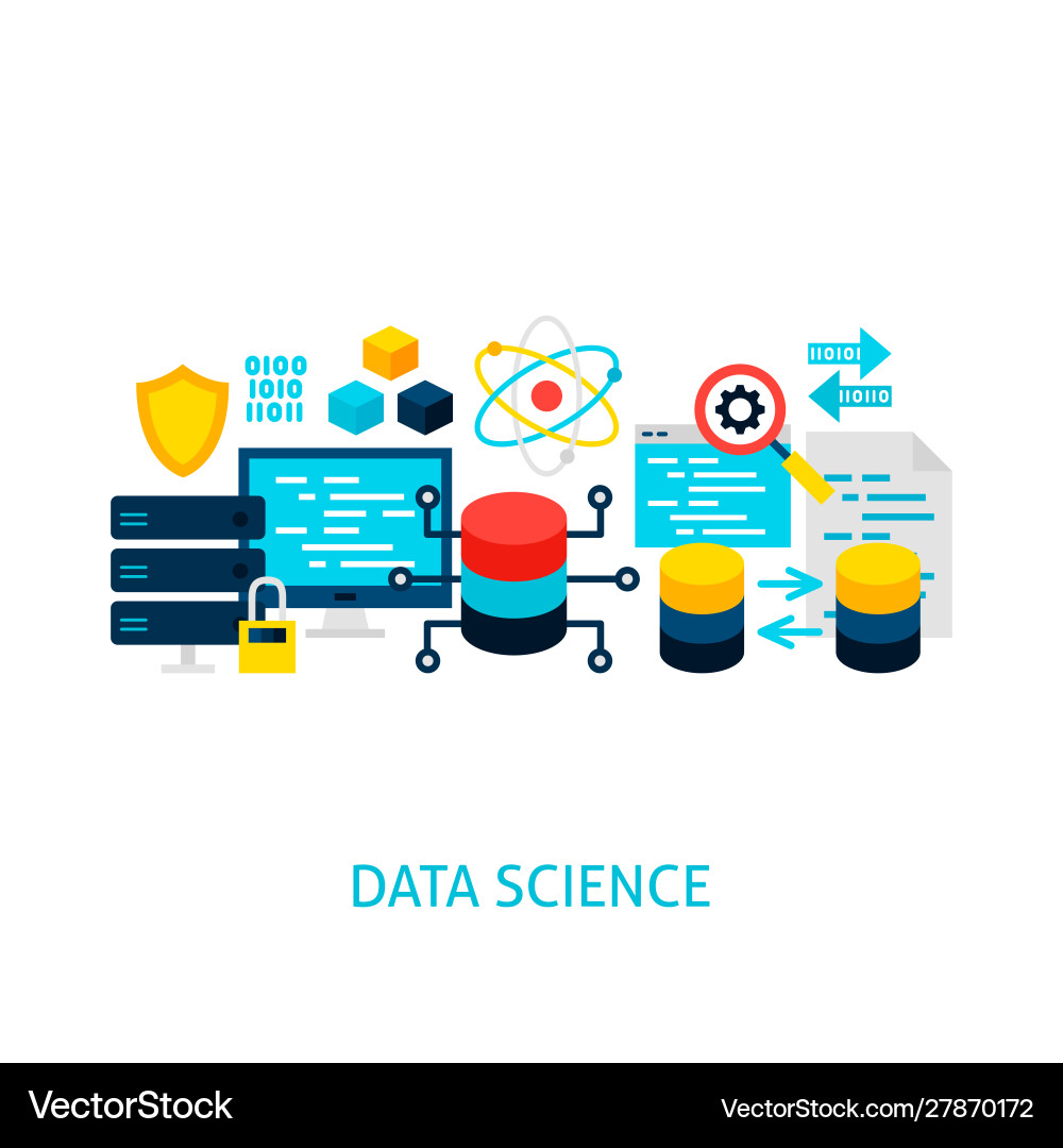 Data science concept Royalty Free Vector Image