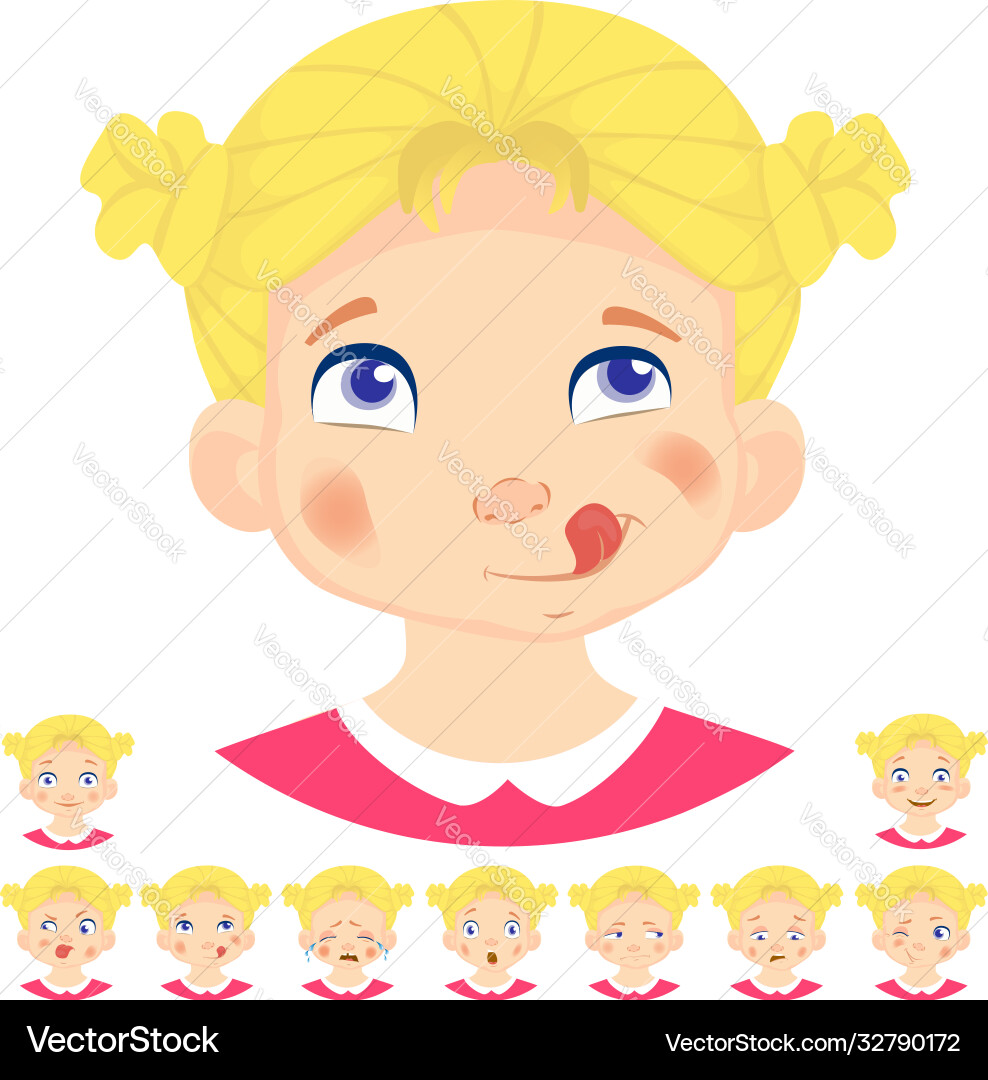 Different human emotions Royalty Free Vector Image