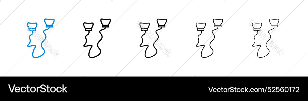 Exercise bands icon set on white background Vector Image