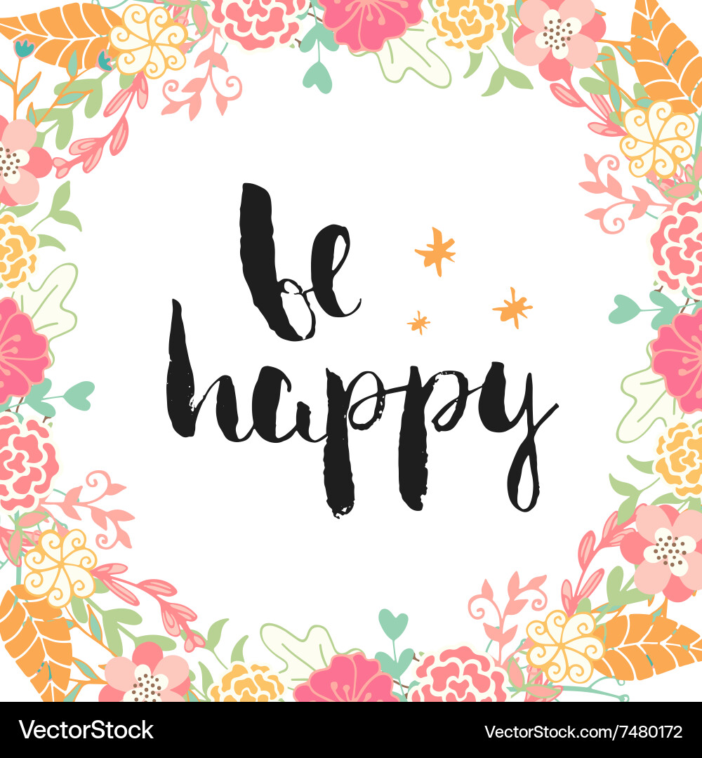 Hand drawn lettering poster Royalty Free Vector Image