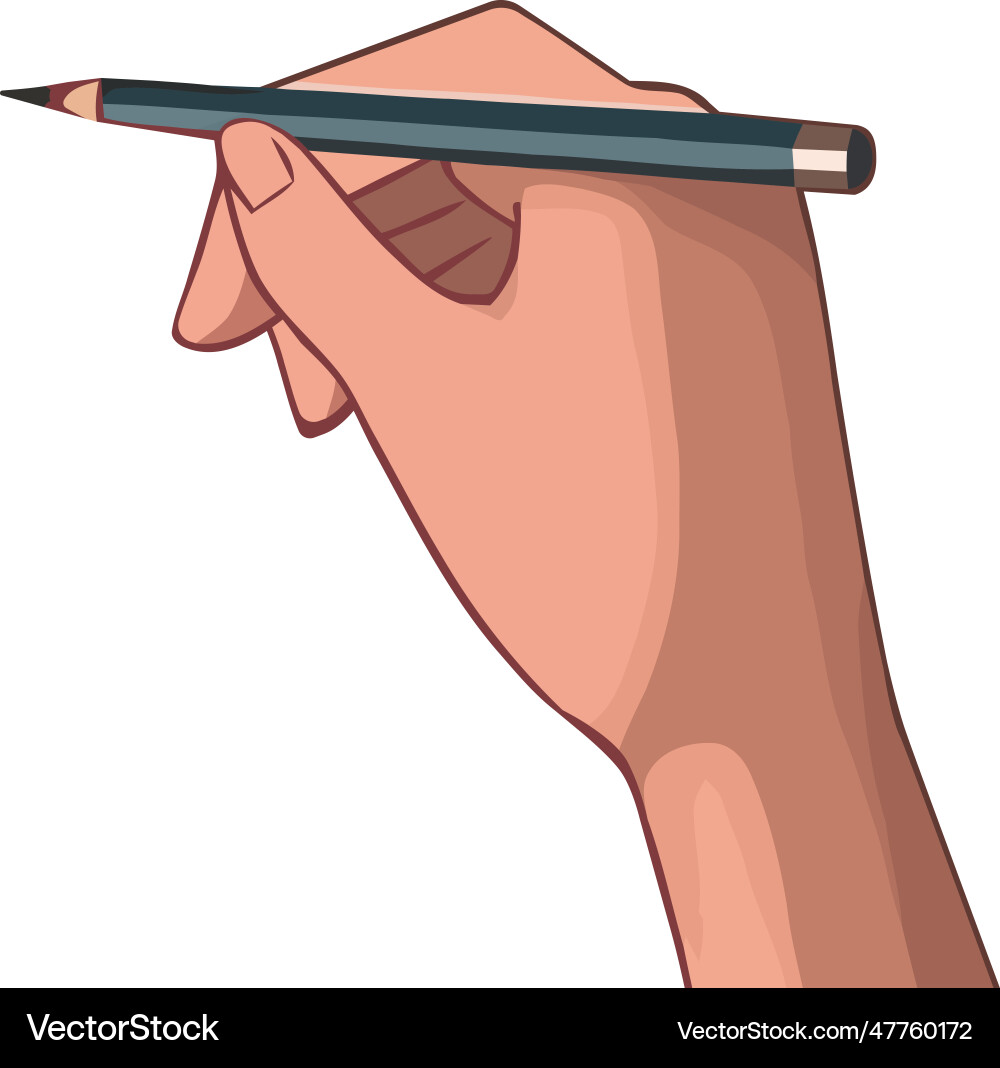 Hand holding pencil sketching creative ideas Vector Image