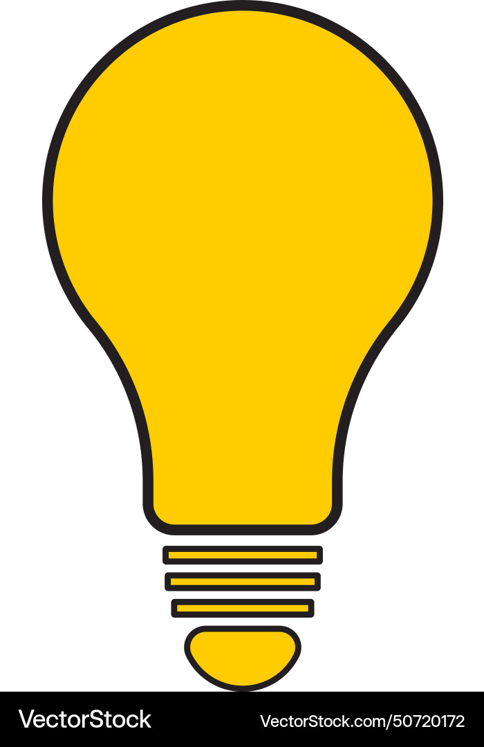 Light bulb icon Royalty Free Vector Image - VectorStock