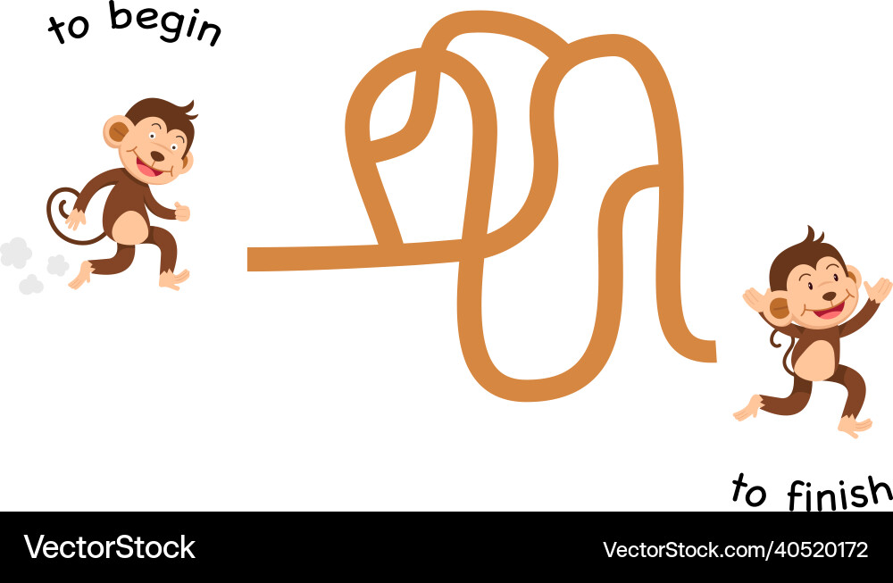 Opposite begin and finish Royalty Free Vector Image