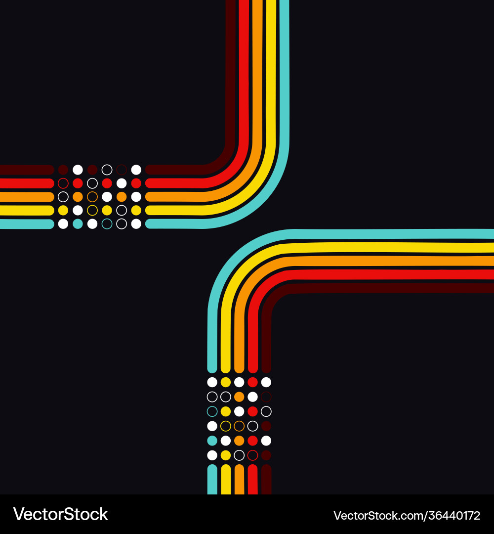 Retro corner dots background Royalty Free Vector Image