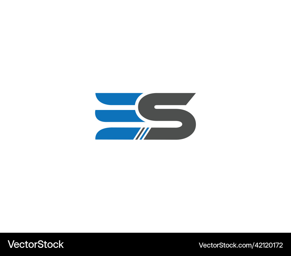 Simple es logo design Royalty Free Vector Image