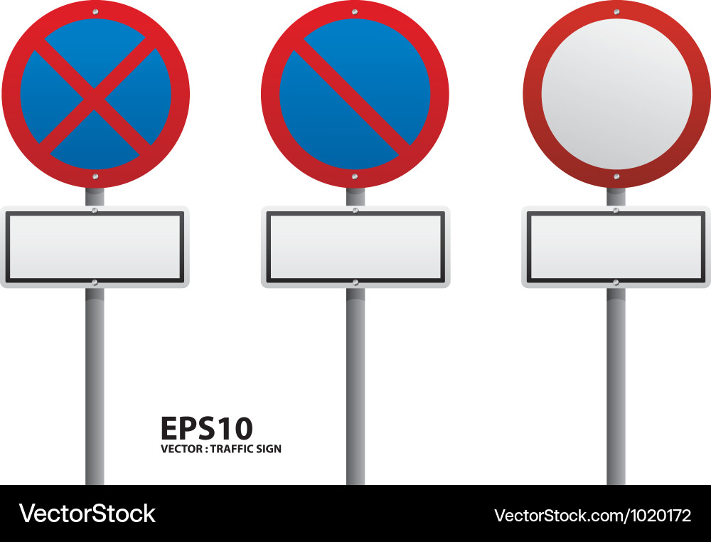 Traffic sign red color Royalty Free Vector Image