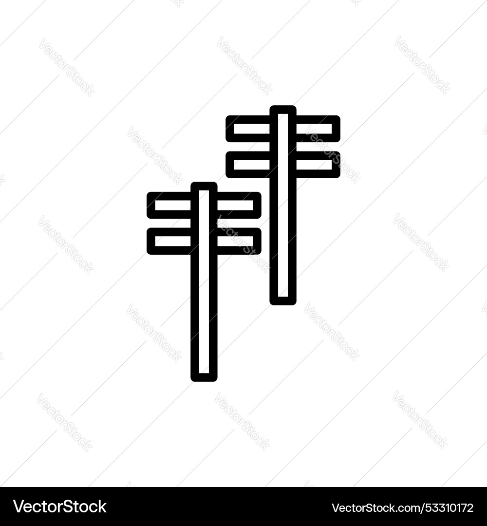 Utility pole icon isolated on white background Vector Image