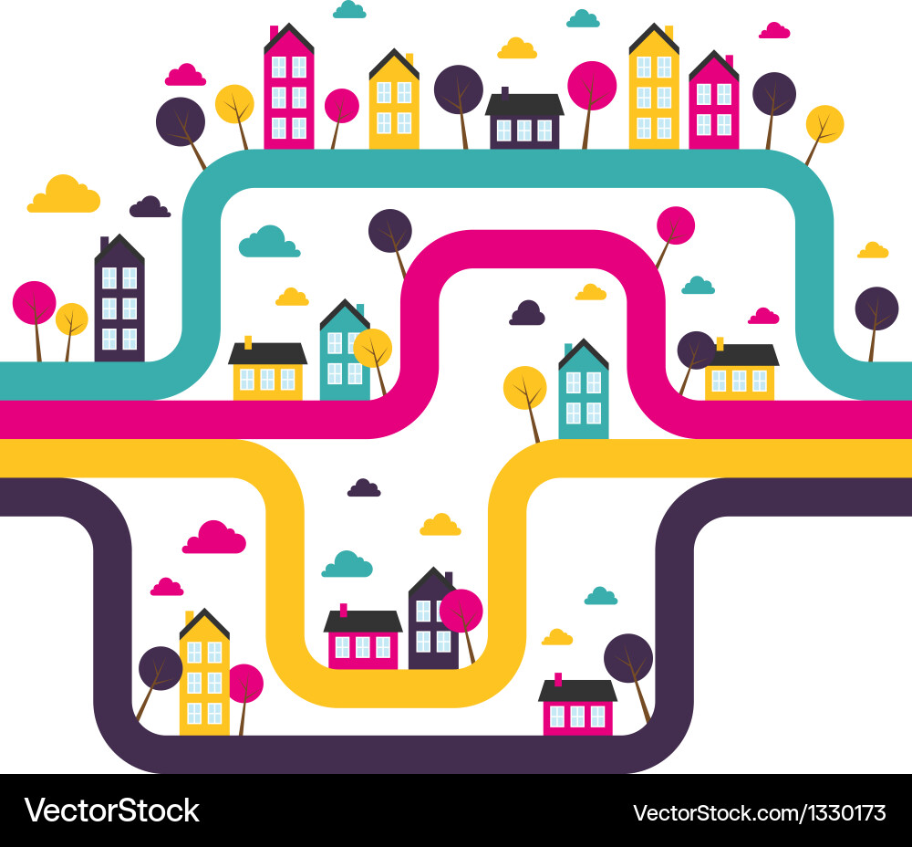 Abstract Townscape Background Royalty Free Vector Image