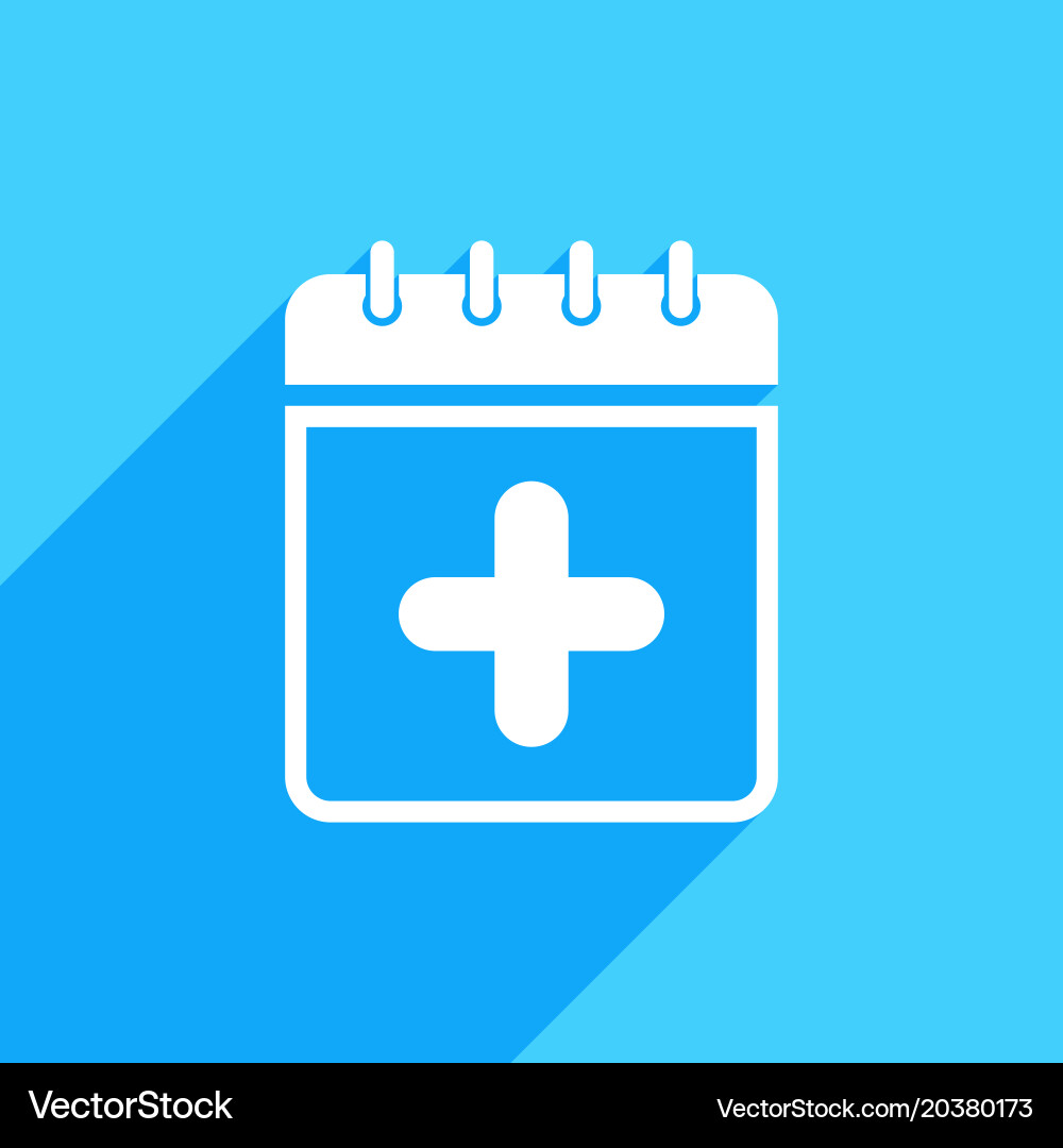 Calendar icon with add sign Royalty Free Vector Image