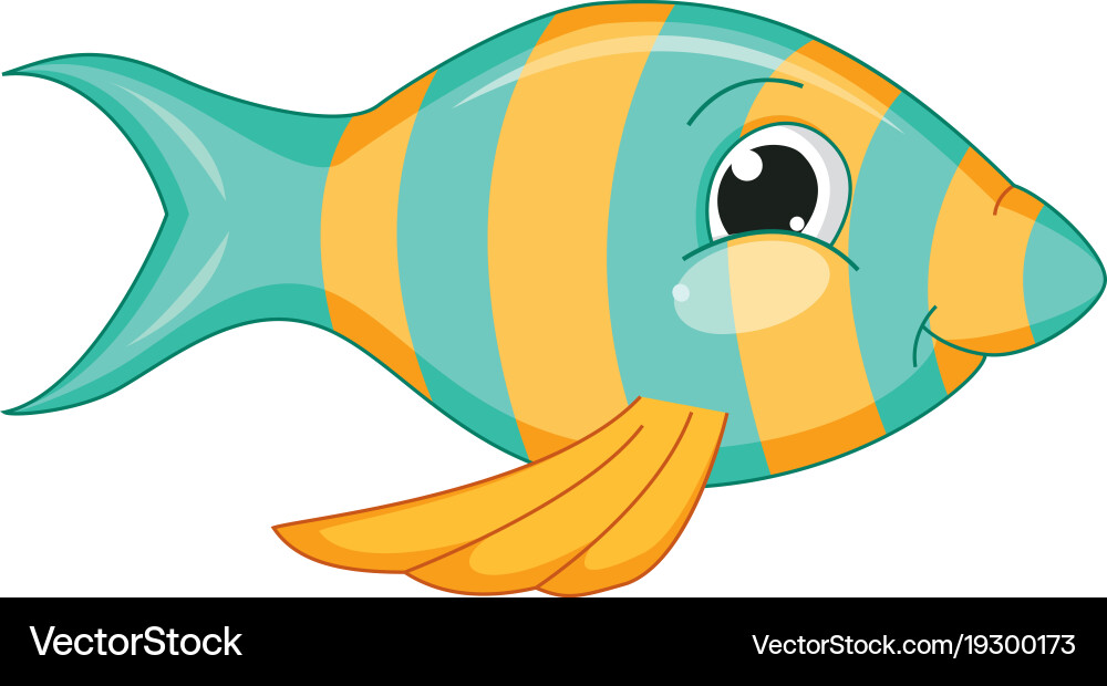 Cartoon fish Royalty Free Vector Image - VectorStock