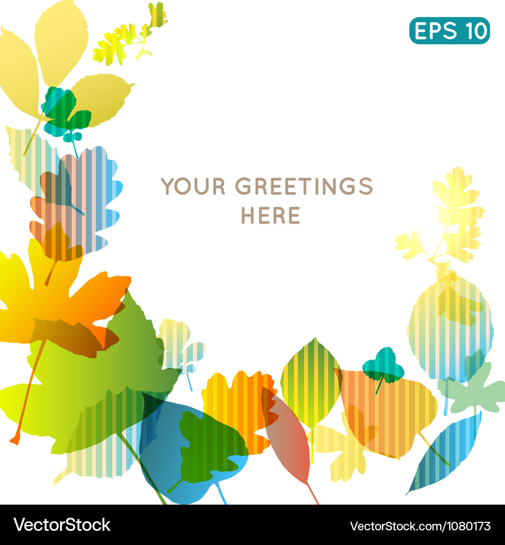 Colorful Autumn Leaf Background Royalty Free Vector Image