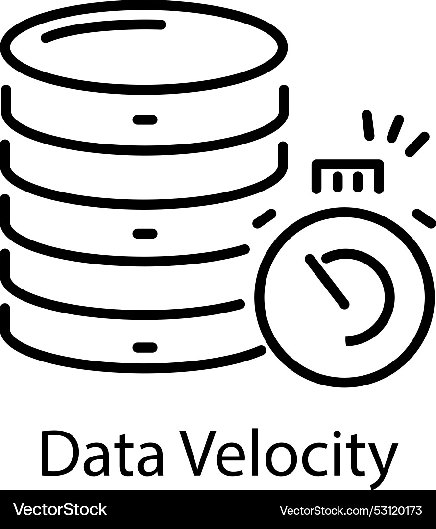 Data velocity Royalty Free Vector Image - VectorStock