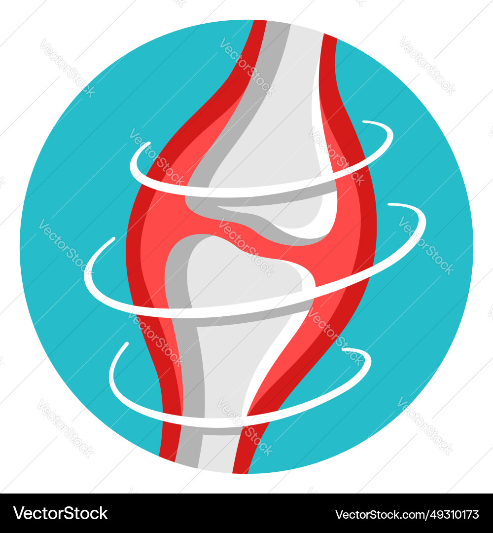 Healthy joints - anti arthritis therapy icon Vector Image