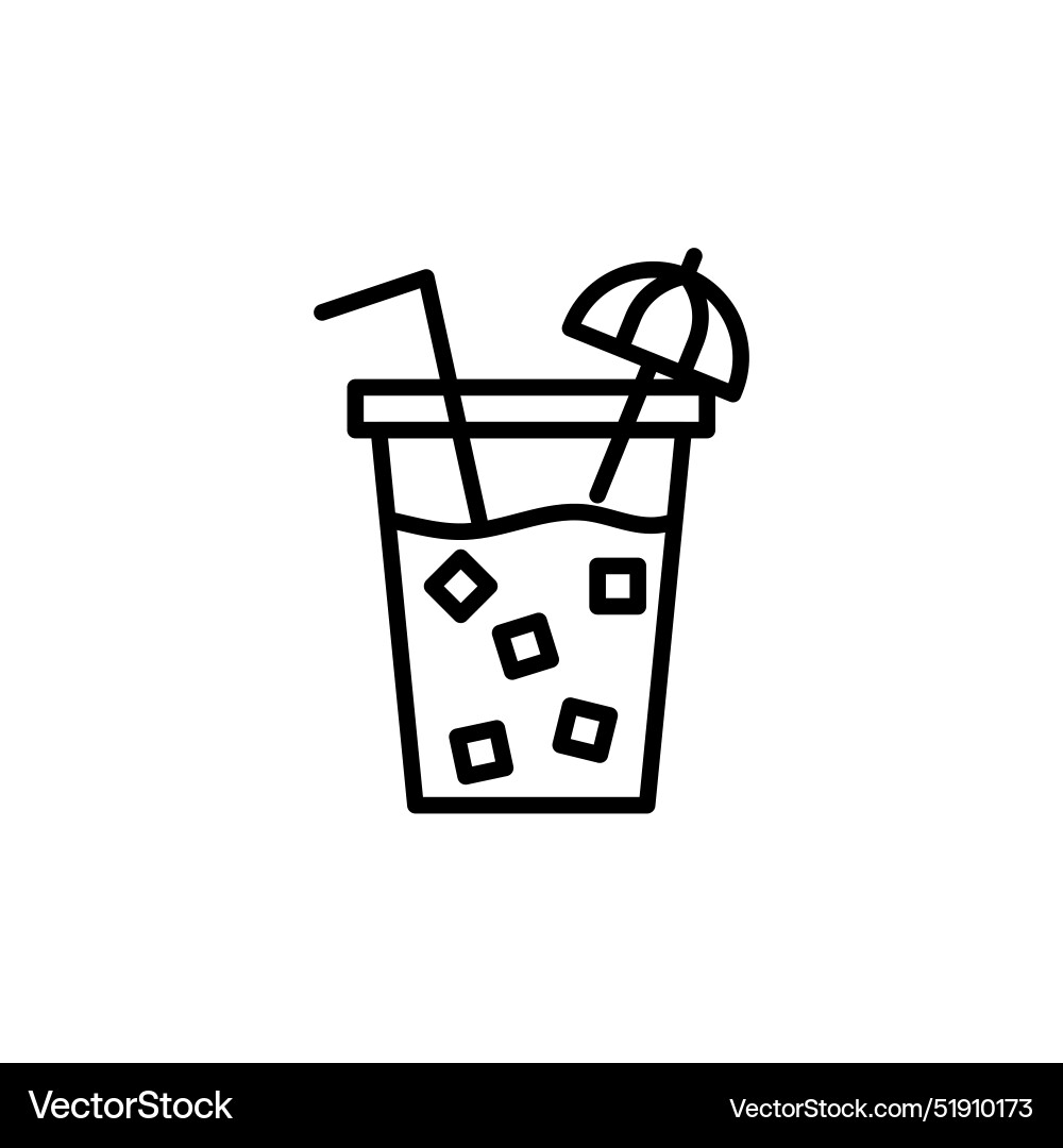 Refreshing drink icon for beverage Royalty Free Vector Image
