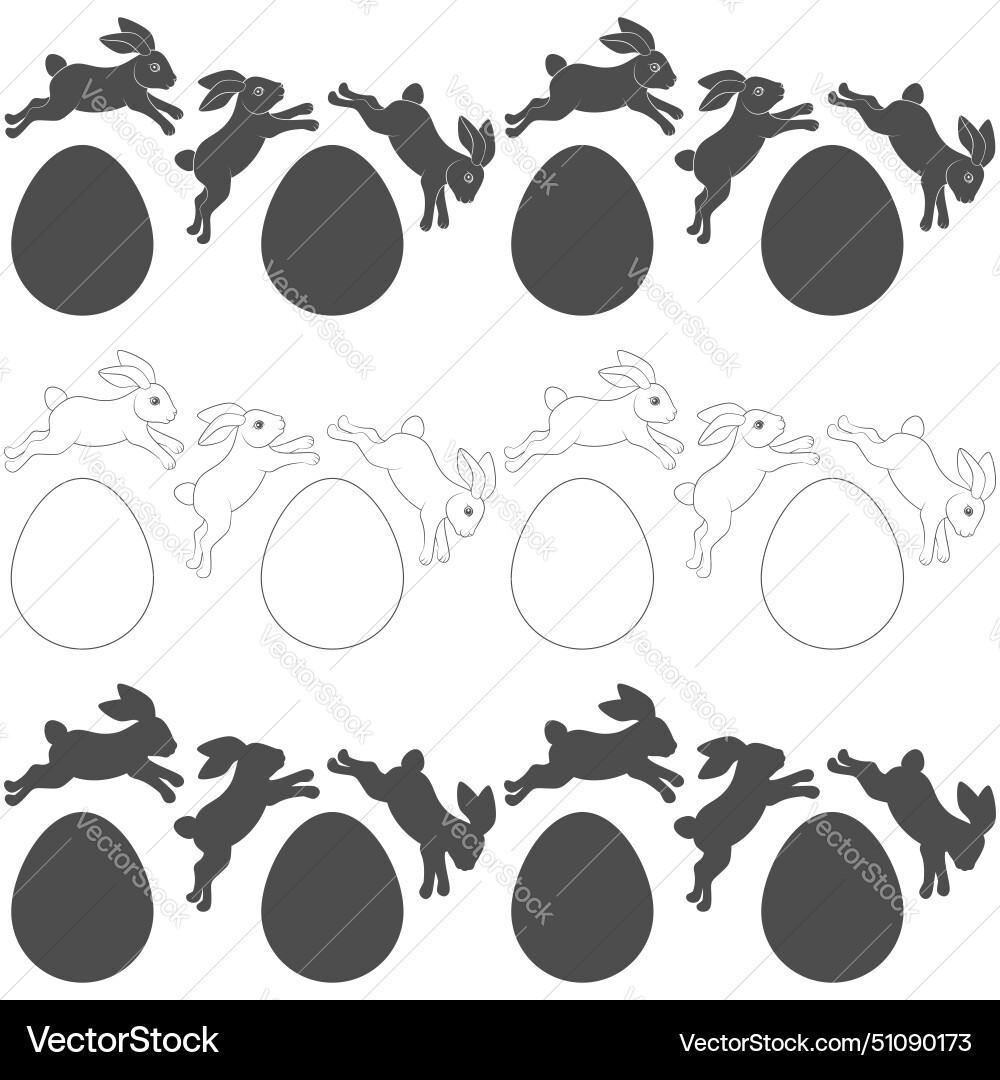 Easter Bunny Jump Vector Images (over 3,500)