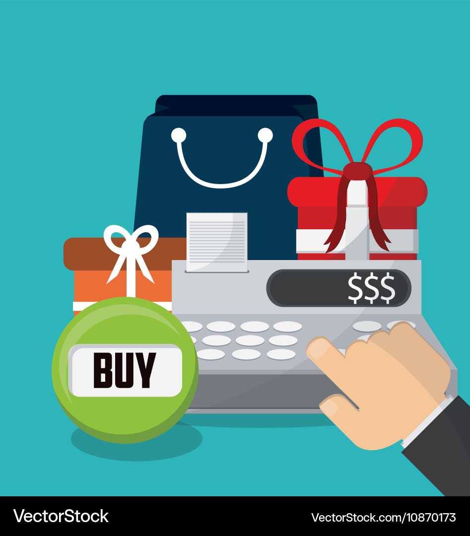 Shopping commerce and market design Royalty Free Vector