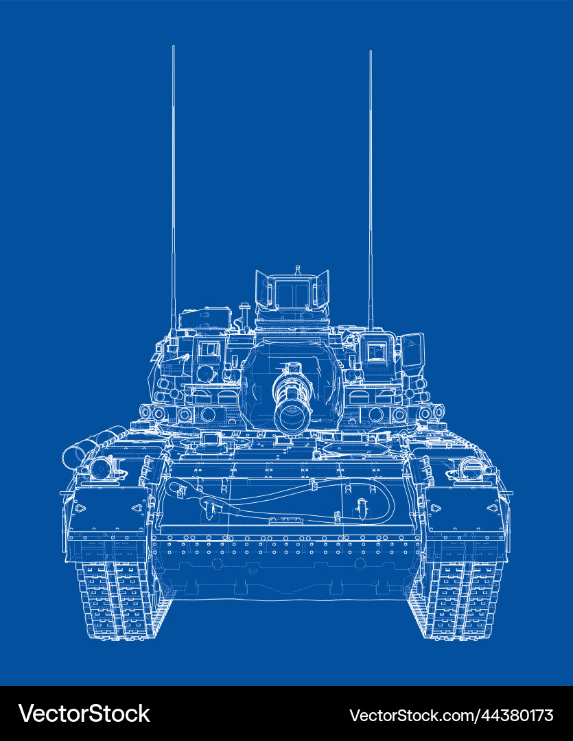 Tank rendering of 3d Royalty Free Vector Image