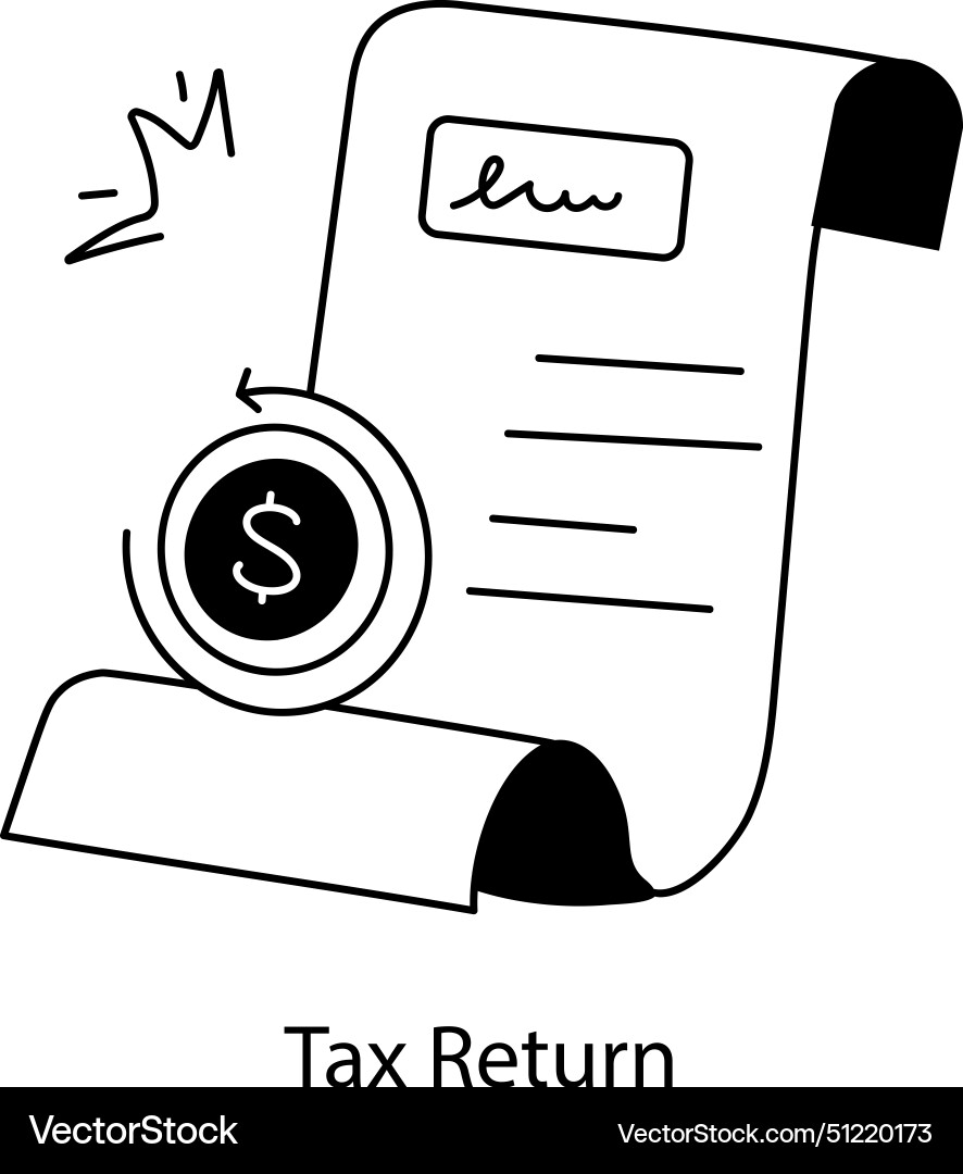 Tax return Royalty Free Vector Image - VectorStock