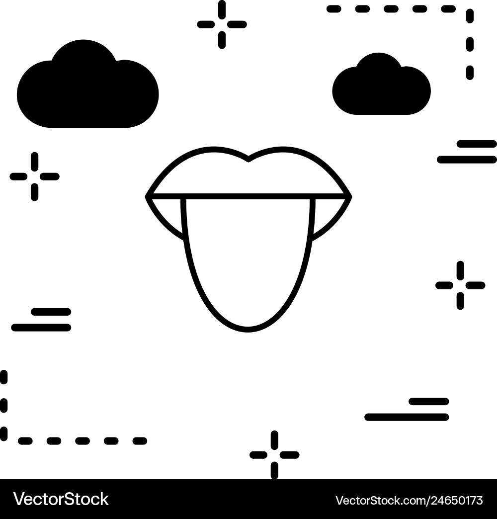 Tongue icon Royalty Free Vector Image - VectorStock
