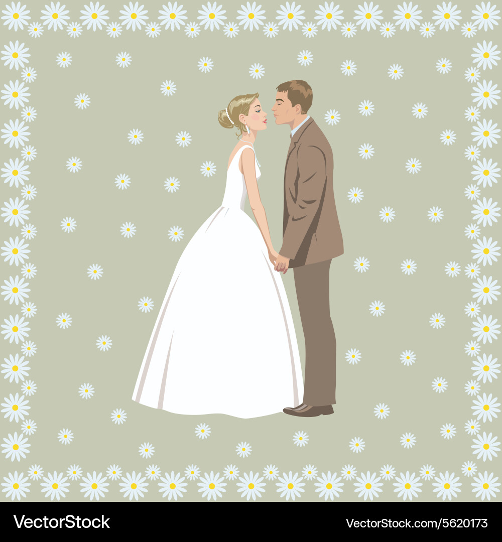 Wedding couple Royalty Free Vector Image - VectorStock