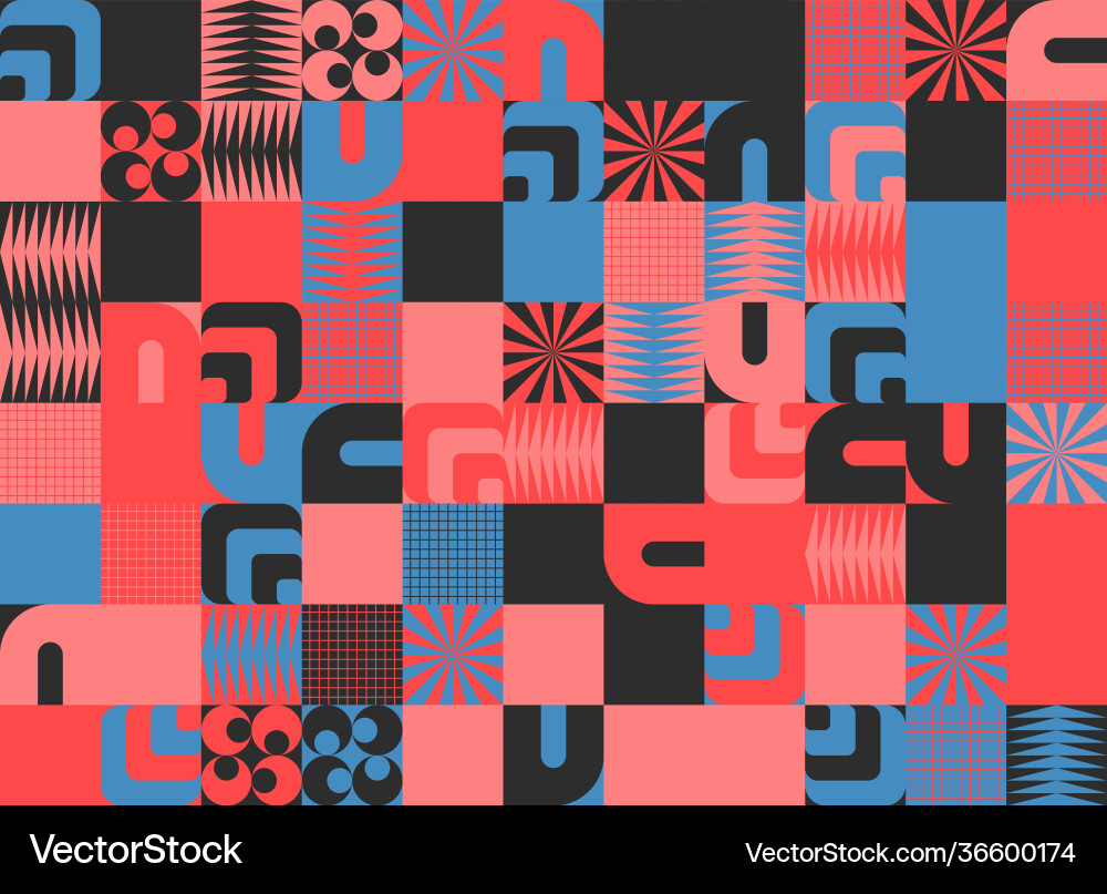 Brutalism design abstract pattern Royalty Free Vector Image