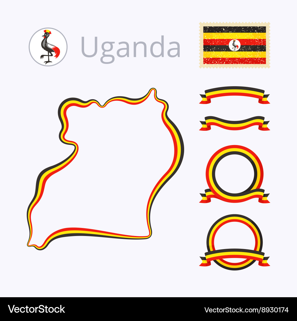 Colors of uganda Royalty Free Vector Image - VectorStock