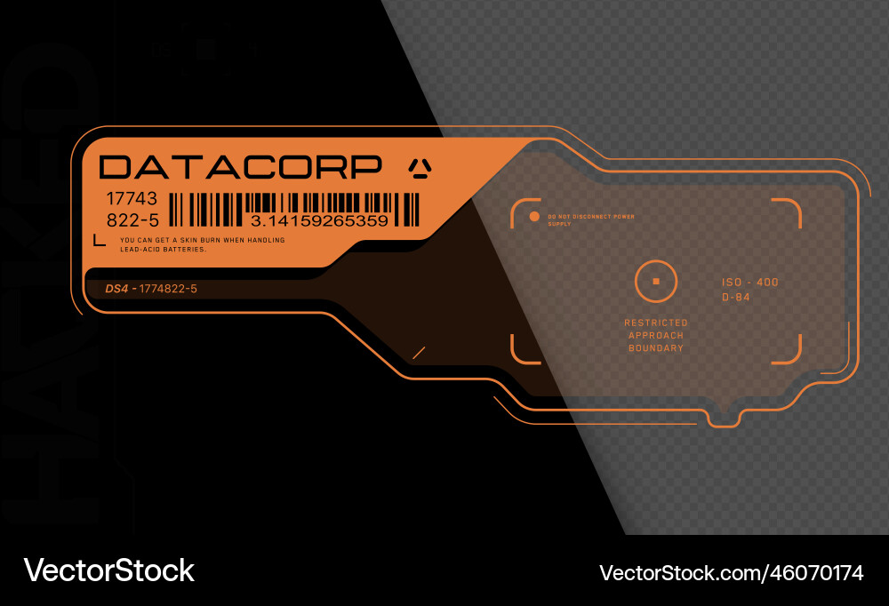 Cyberpunk decal sticker label Royalty Free Vector Image
